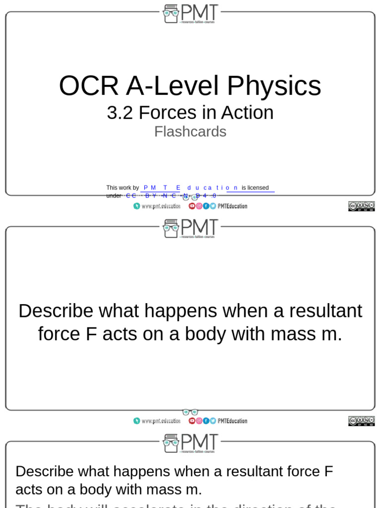 A-Level Physics: Forces in Action Flashcards | PDF | Buoyancy | Force