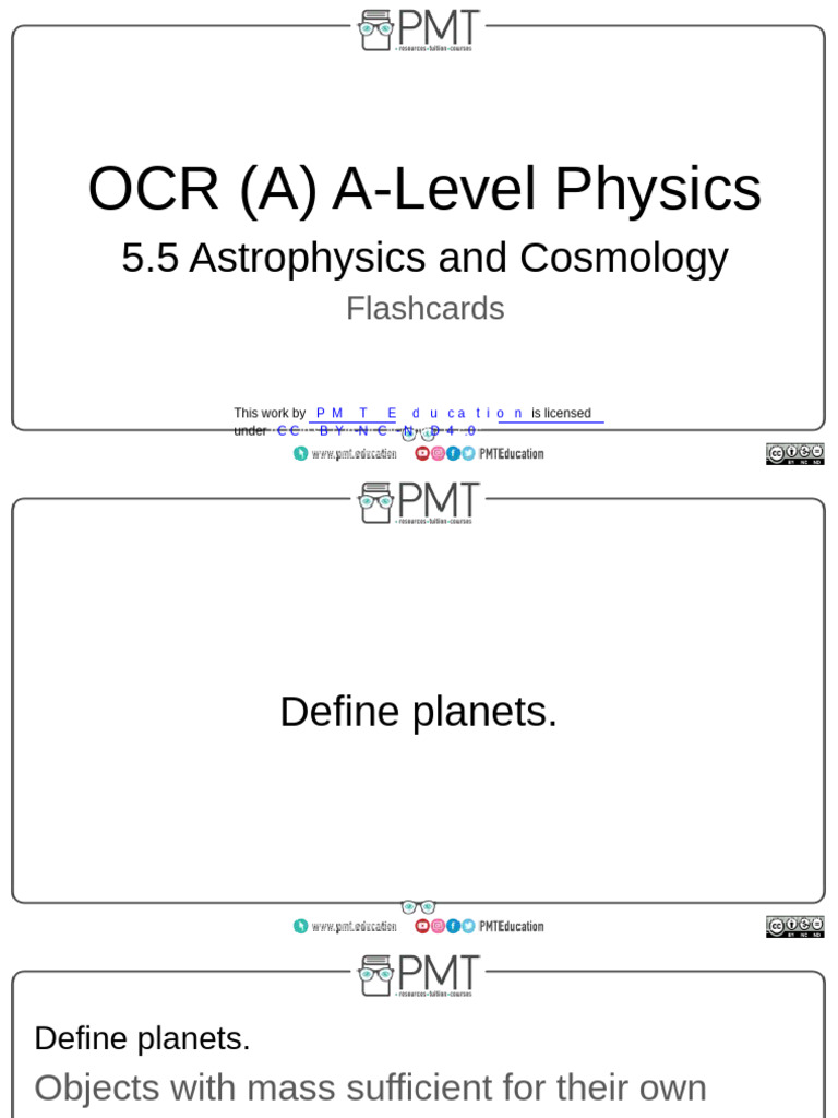 A-Level Physics: Astrophysics Flashcards | PDF | Emission Spectrum | Stars