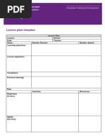Cambridge Lesson Plan Template | PDF