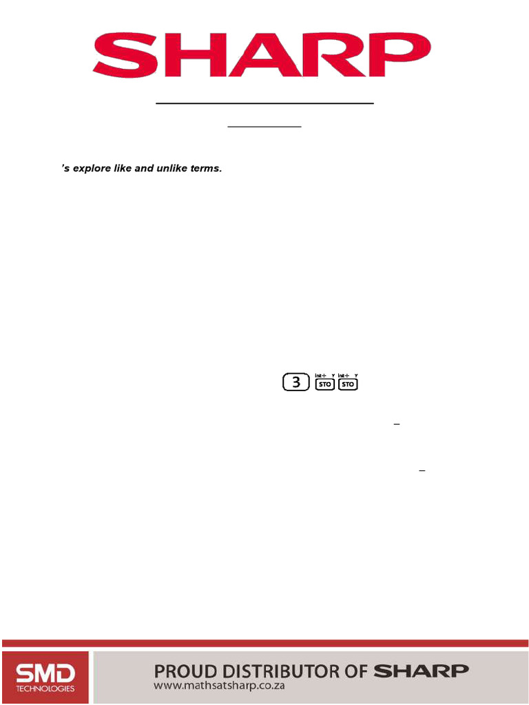 Algebraic Expressions Investigation Memo Grade 9 | PDF | Abstract ...