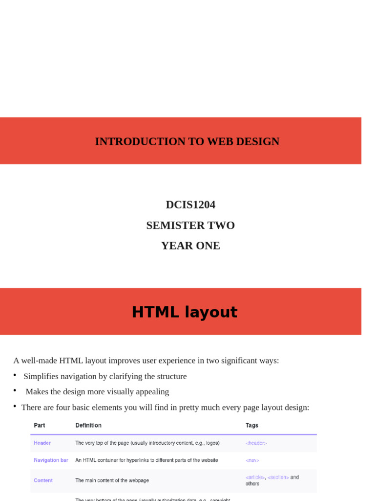 HTML Layouts, Fonts, Styles, Head and Meta | PDF | Html | Html Element