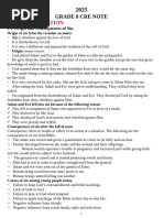 Grade 7 CRE Study Notes and Insights | PDF | Paul The Apostle | Moses