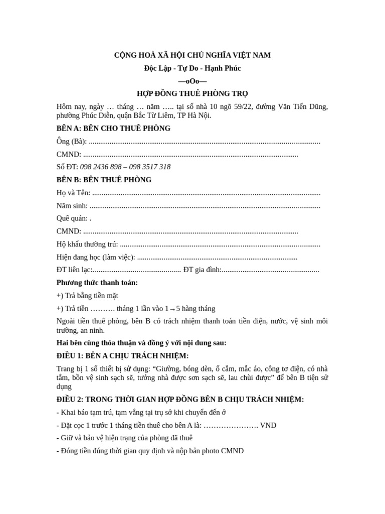 Hop Dong | PDF