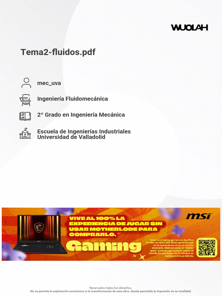 Wuolah Free Tema2 Fluidos | PDF