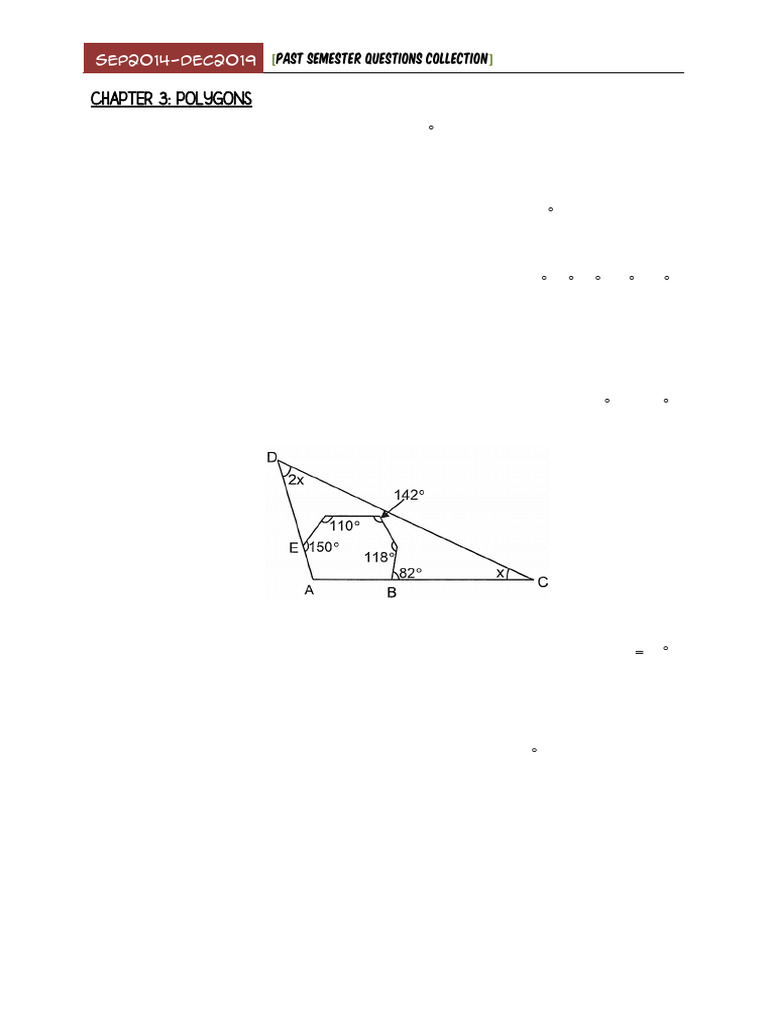 CHAPTER 3 Tutorial (Past Sem QS) | PDF | Area | Polygon