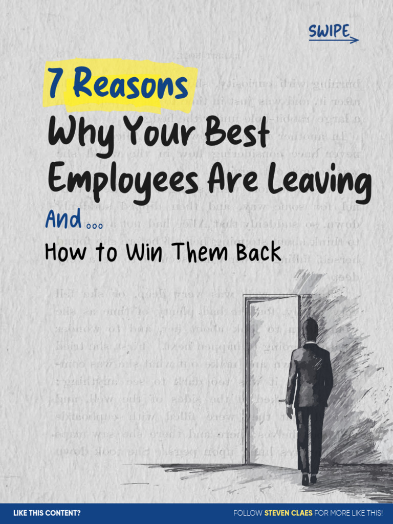 Why Good Employees Leave and Solutions | PDF | Organizational Culture ...