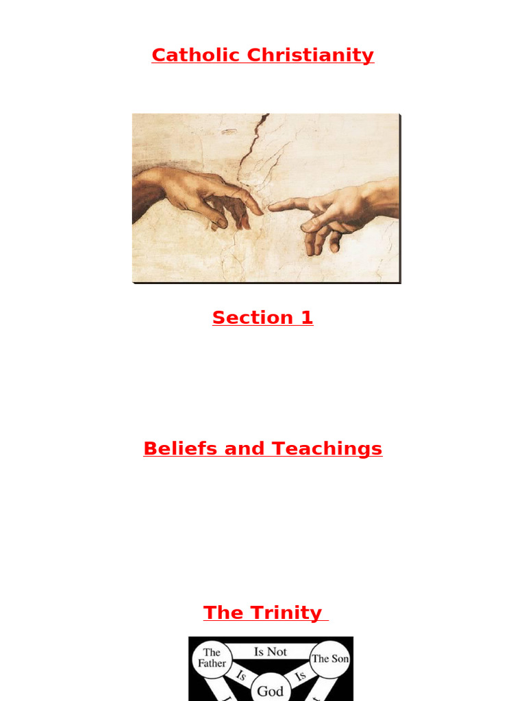 1 Catholic Christianity Beliefs and Teachings Revision | PDF | Jesus ...