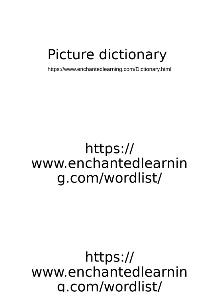 Vocab Picture Dictionary | PDF