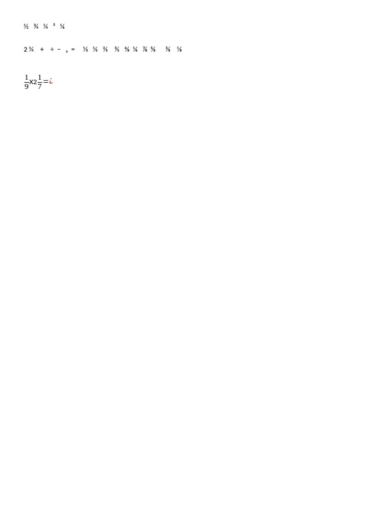 Insert Fractions | PDF