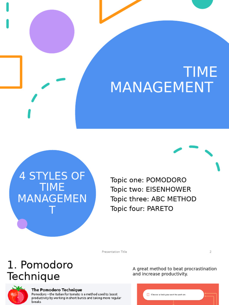 Time Management Techniques | PDF