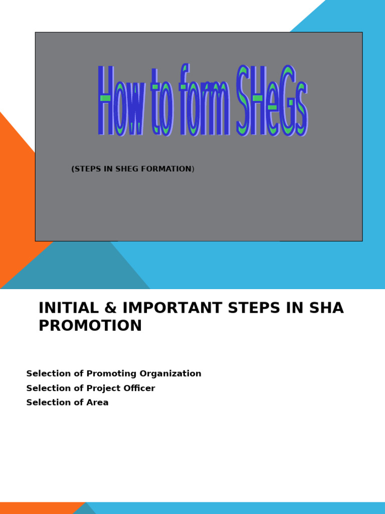 2.steps in SHG Formation | PDF | Non Governmental Organization