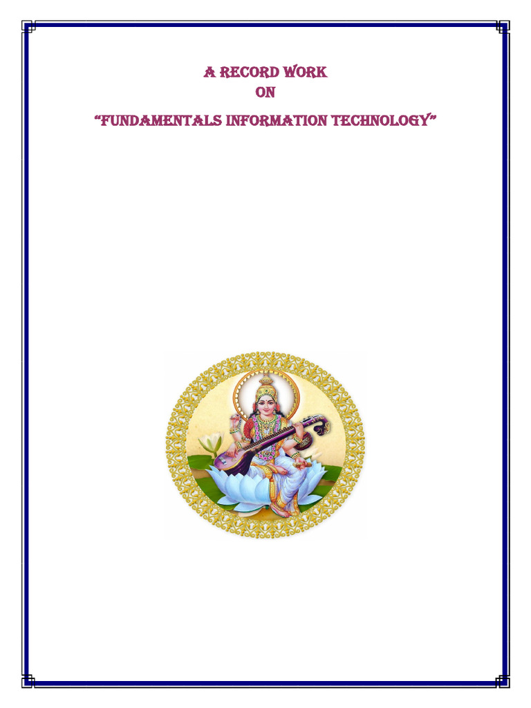 Bcom 1st Sem FIT Lab Record Single File Printing | PDF | Computer File | Directory (Computing)