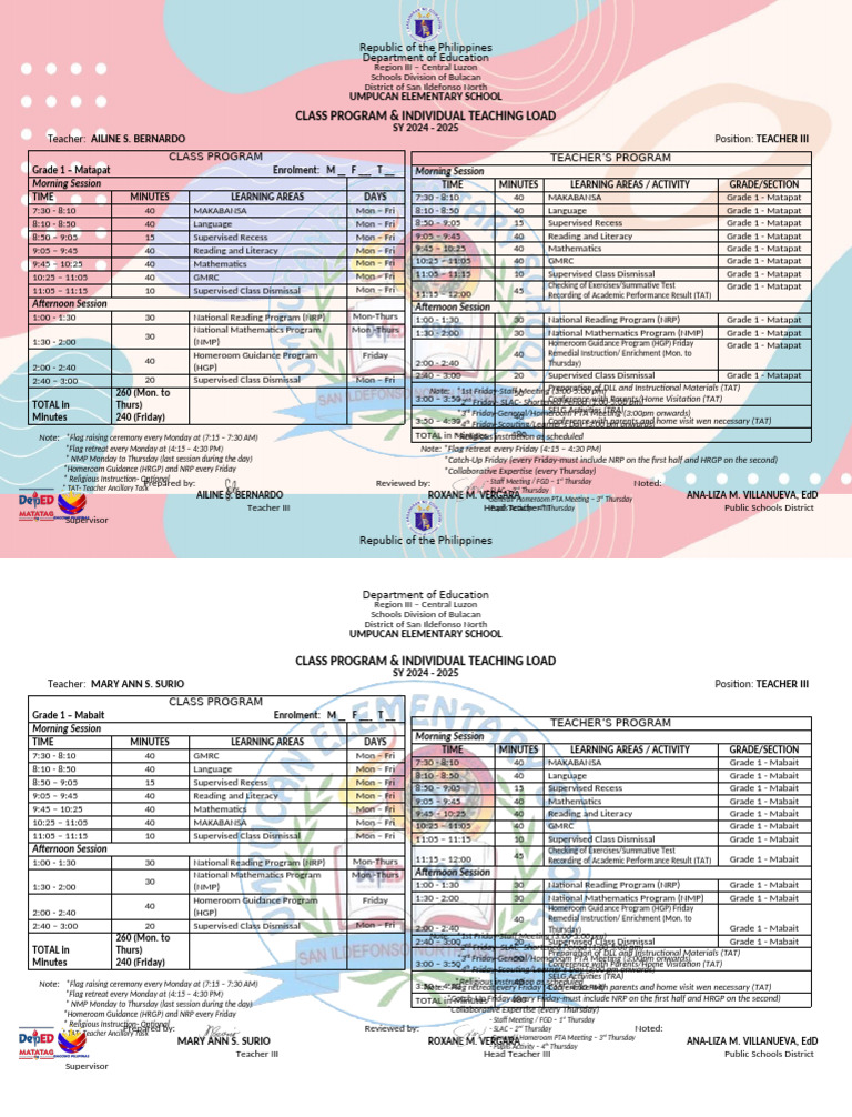 UES - CLASS Program - Grade 1 - CLASS - A | PDF | Behavior Modification ...