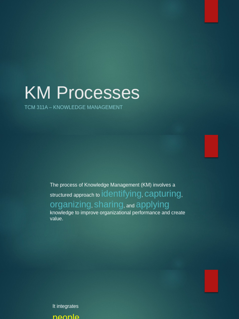Effective Knowledge Management Processes | PDF | Knowledge Management ...