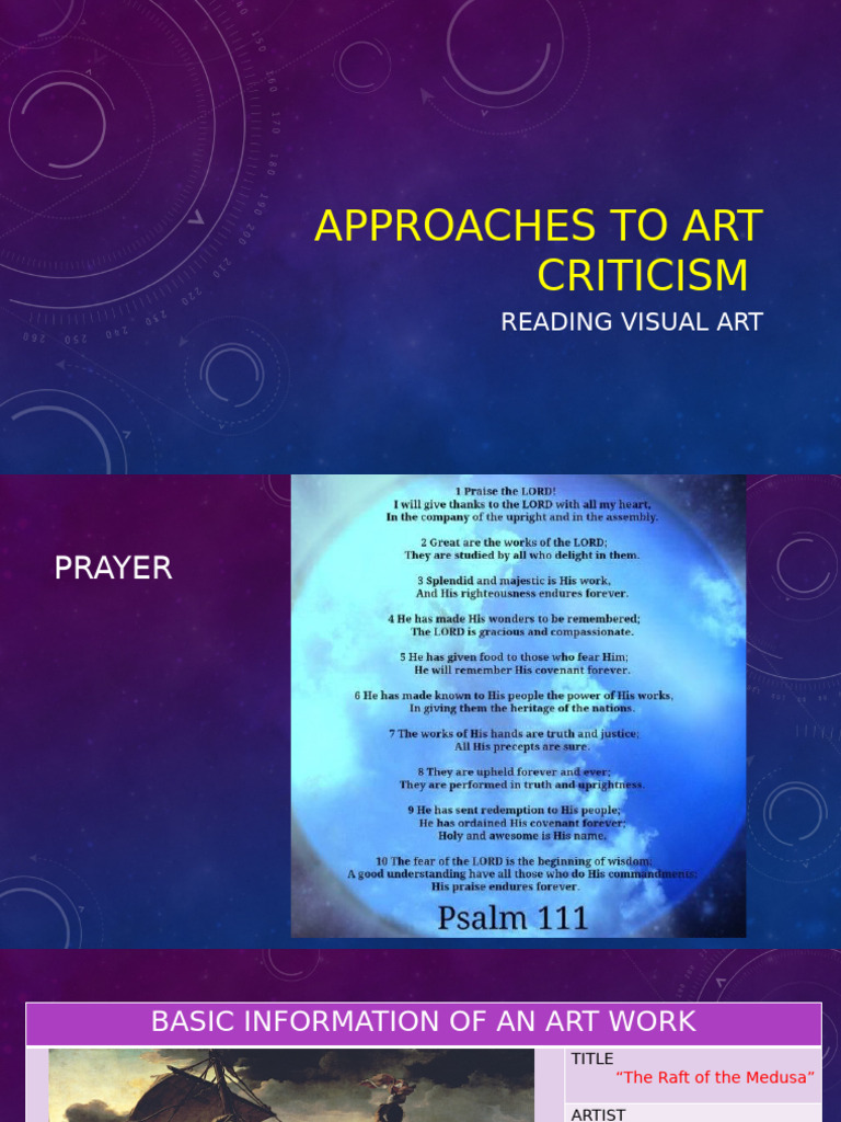 RVA - Approaches To Art Criticism | PDF | Paintings | Liberal Arts Education