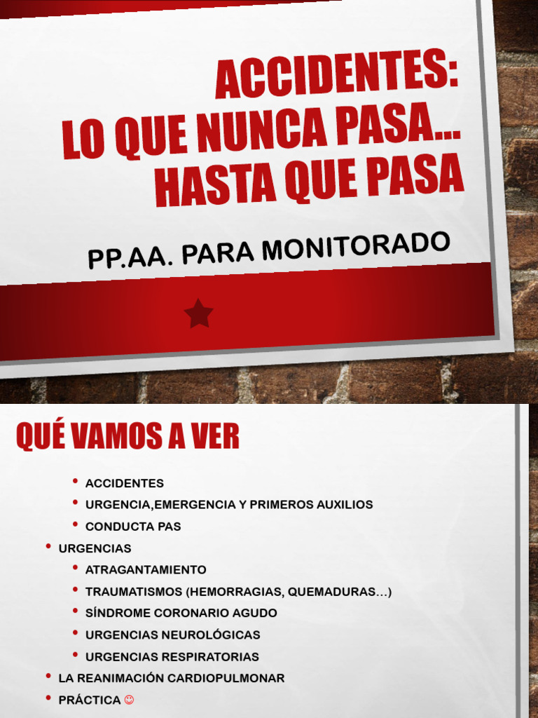 Primeros Auxilios Curso Moni | PDF | Reanimación cardiopulmonar | Herida