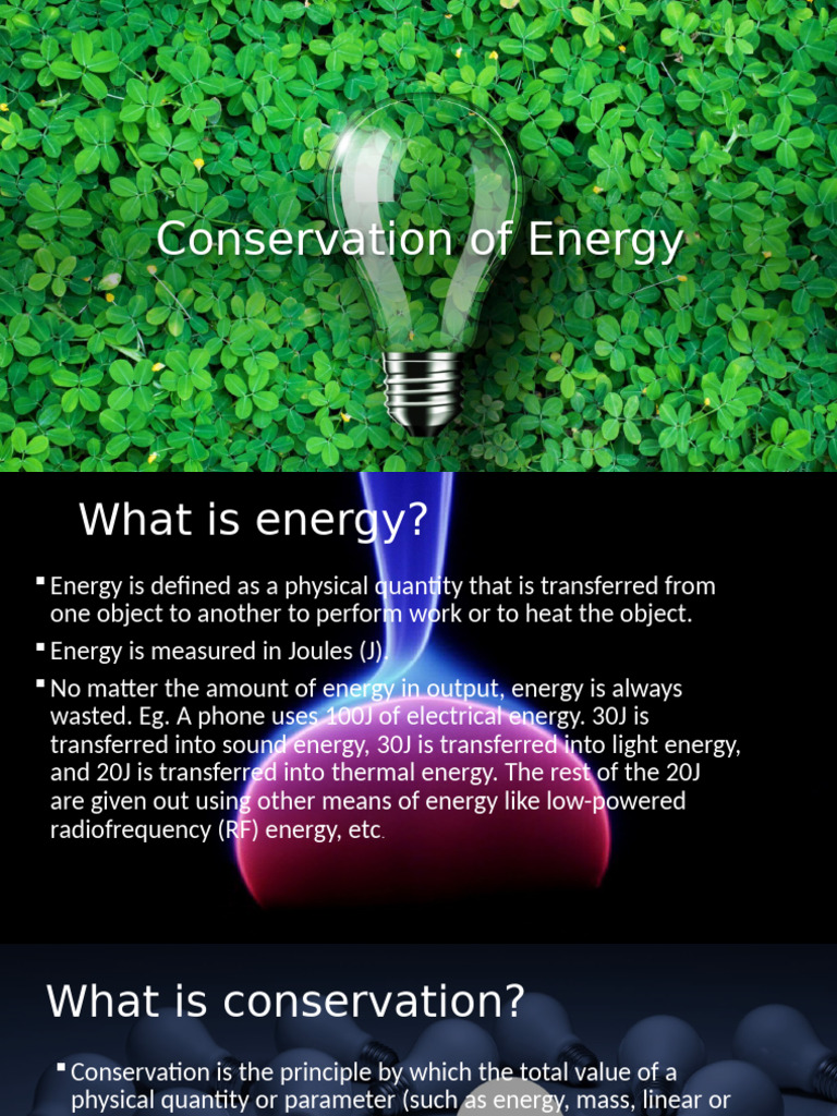 Conservation of Energy | PDF | Light | Electromagnetic Radiation