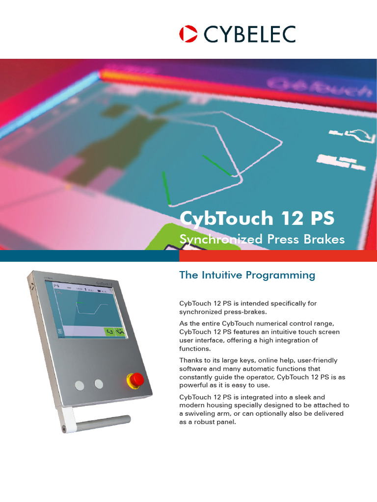 Flyer CybTouch 12 PS V2.3 en | PDF | Usability | Touchscreen