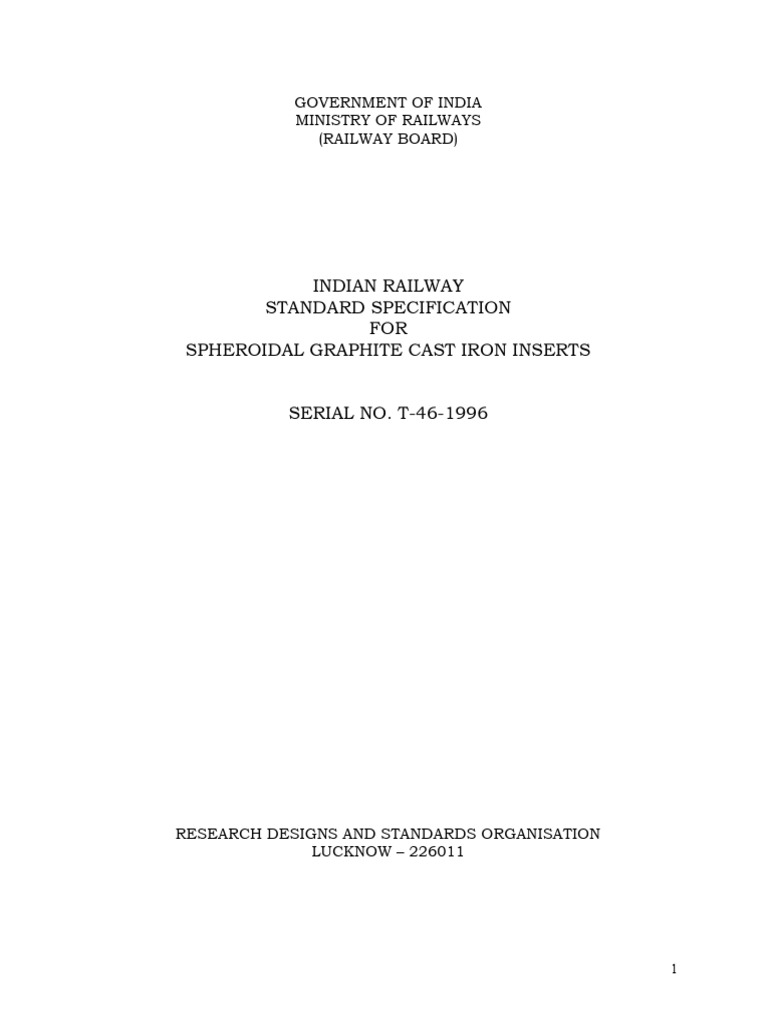 T-46-1996 - SGCI Inserts With Corr. Slip No. 1,2 & 3 | PDF | Heat ...