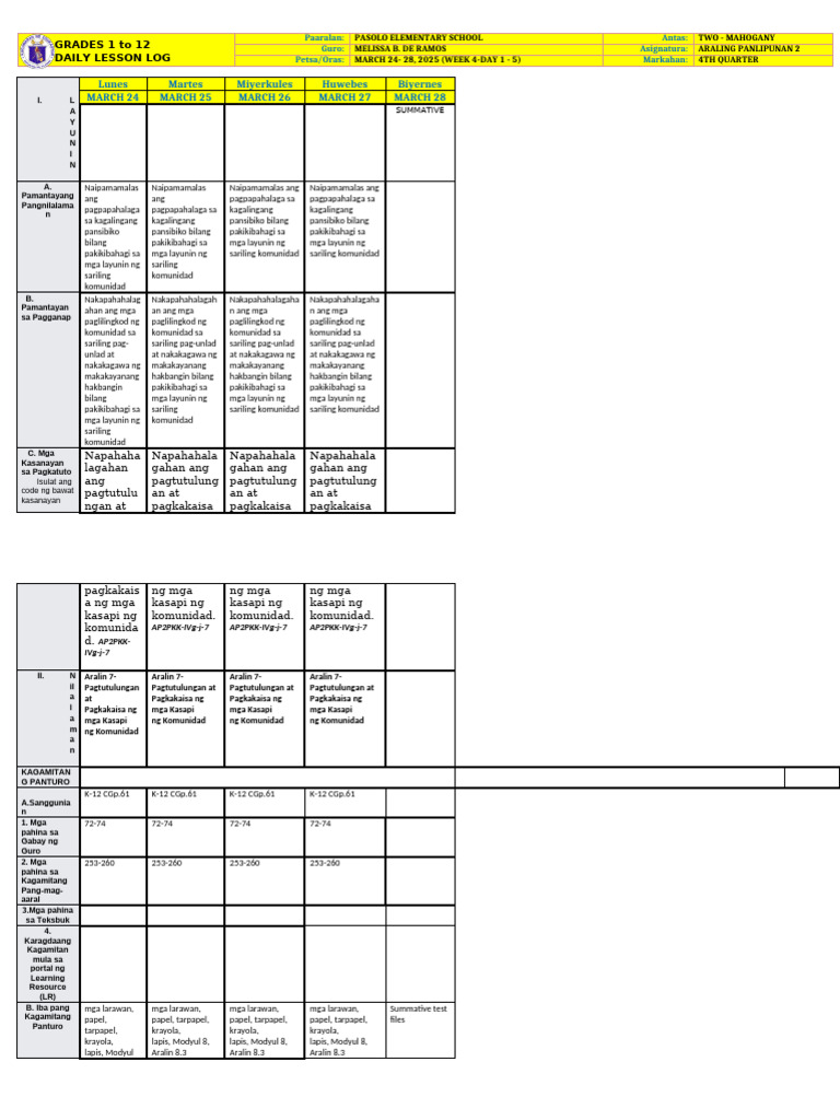 Ap2-Q4-W7 - March 24-28 | PDF