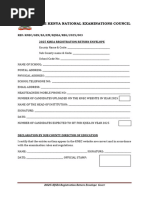 Student EMIS Registration Form Uganda | PDF