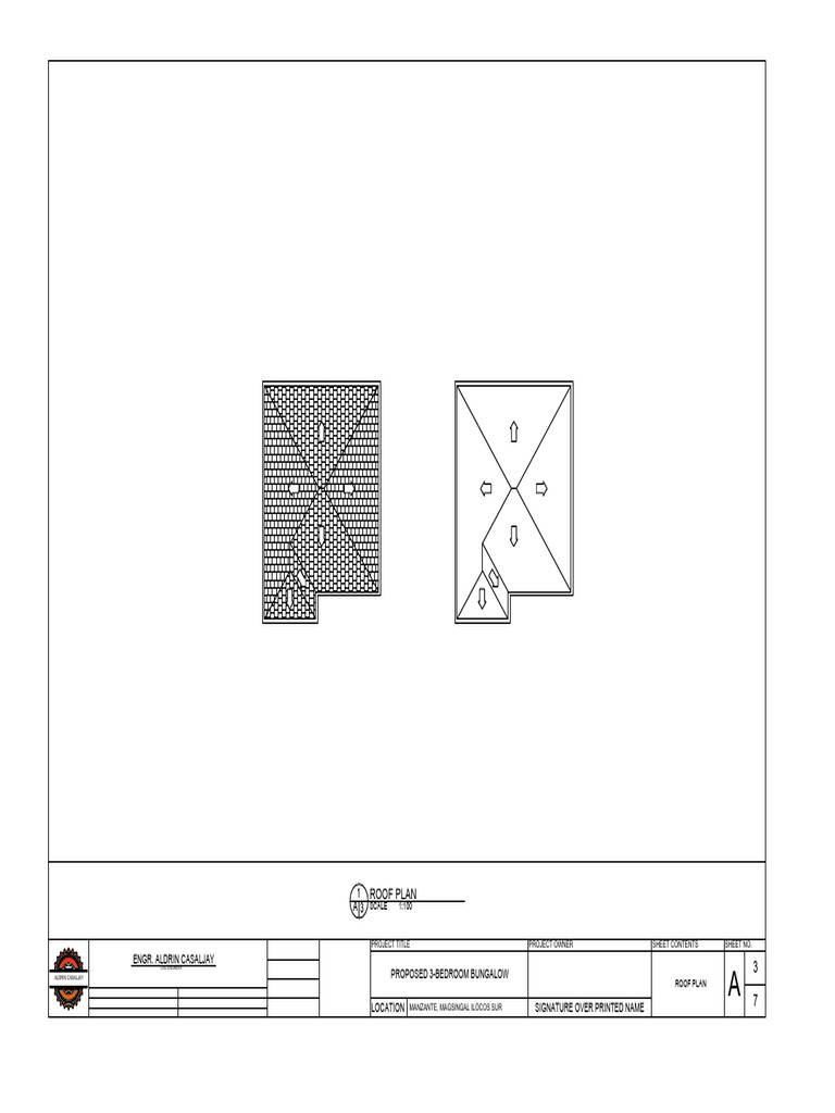 Casaljay, Aldrin P. - Roof Plan | PDF