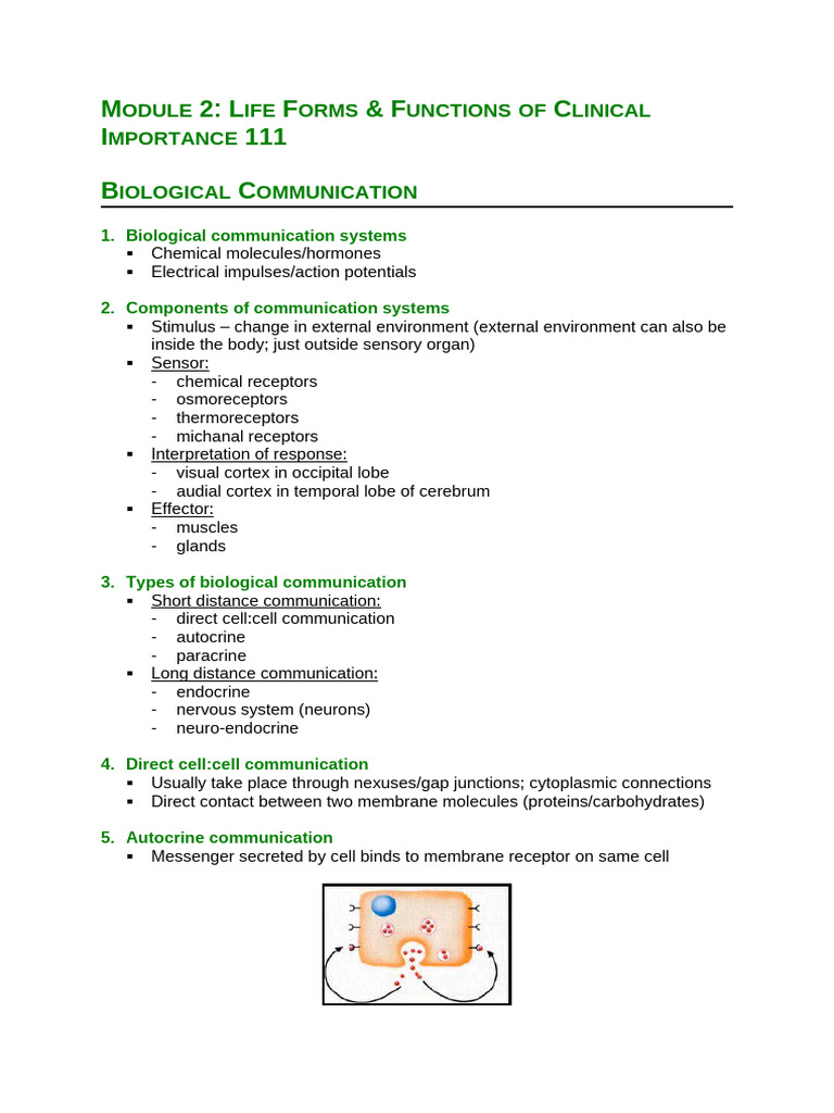 Biological Communication Summary | PDF | Hormone | Cell Signaling