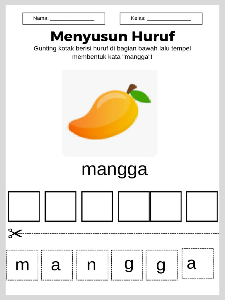 LKPD Huruf Mangga | PDF