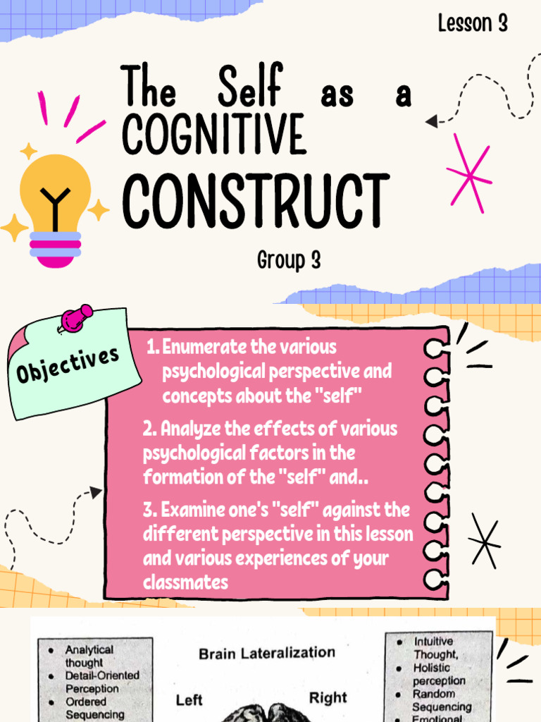 C1 L3 The Self As A Cognitive Construct | PDF | Self | Psychology