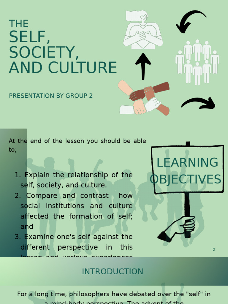 C1 L2 The Self Society and Culture | PDF | Anthropology | Social Sciences