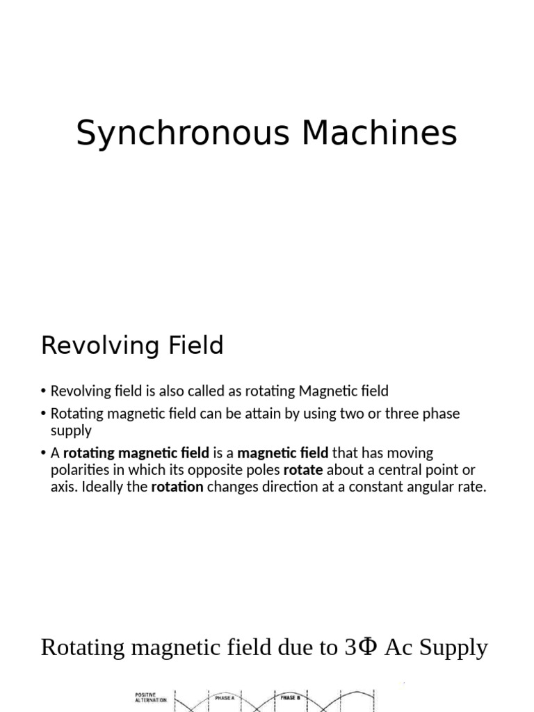 Chapter 3 SYNCHRONOUS MACHINES | PDF | Electric Generator | Magnetism