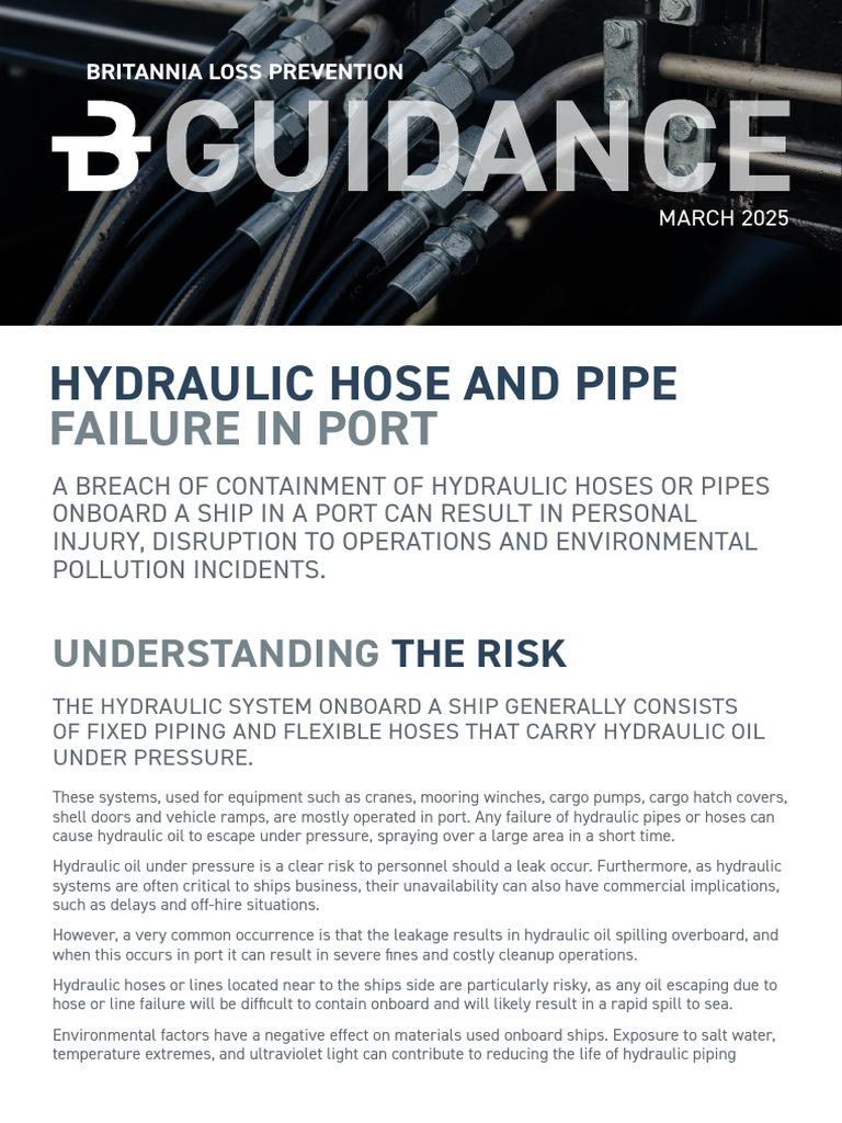 Hydraulic Hose and Line Failure in Port | PDF | Oil Spill | Leak