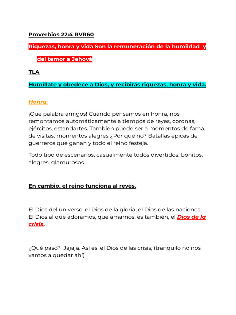 Honra TCH | PDF | Cristo (título) | Oración