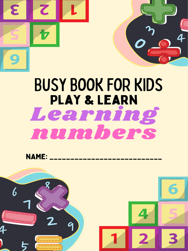 Busy Book Learning Numbers | PDF