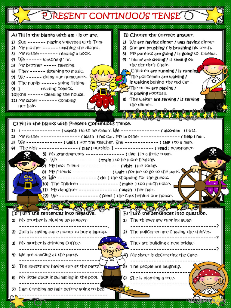 Present Continuous Tense 2 | PDF