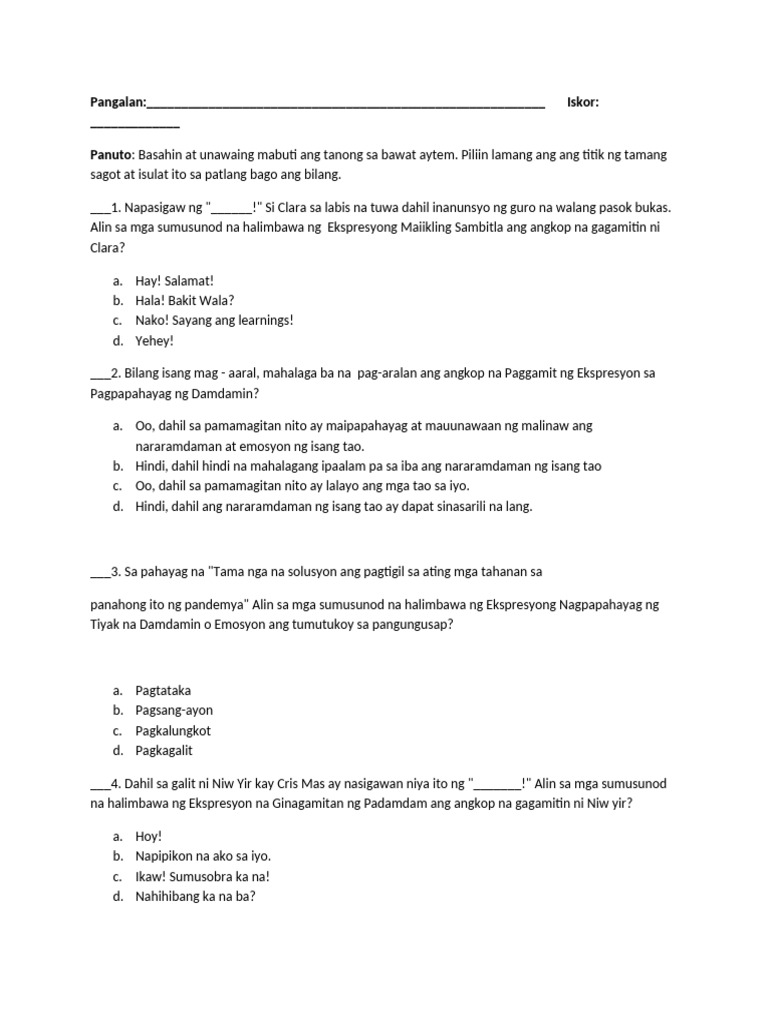 Final Demo Pagsusulit | PDF