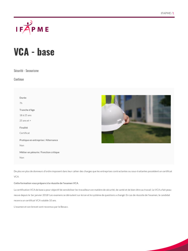 Préparation à l'examen VCA de base | PDF