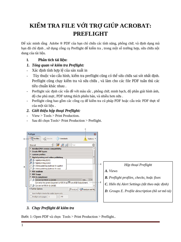 Kiểm tra file với trợ giúp Acrobat-Preflight | PDF