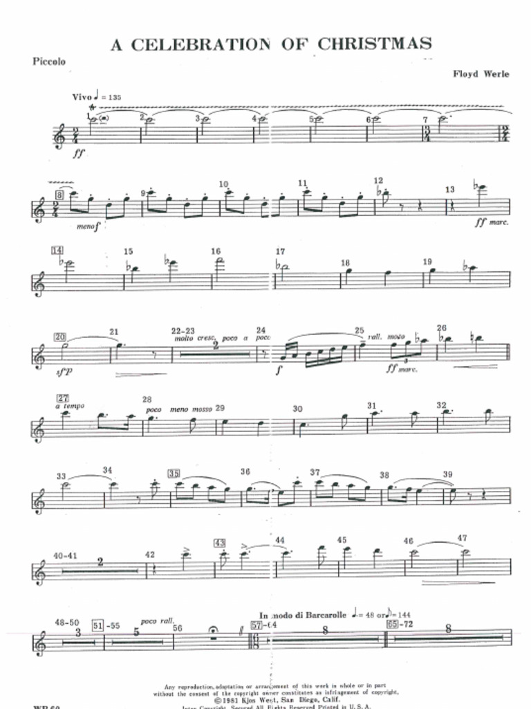 A Celebration of Christmas - 목관 | PDF