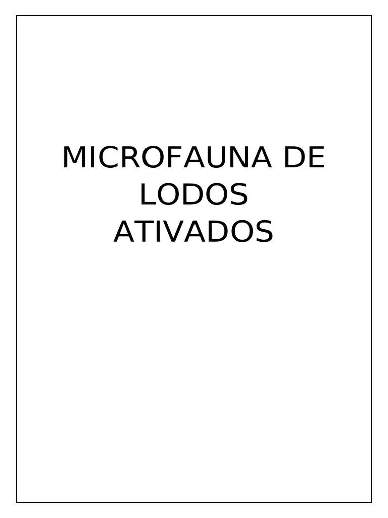 Microfauna em Lodos Ativados: Conceitos e Funções | PDF | Águas ...