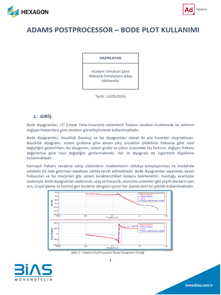 Adams Postprocessor Bode Plot Kullanimi | PDF