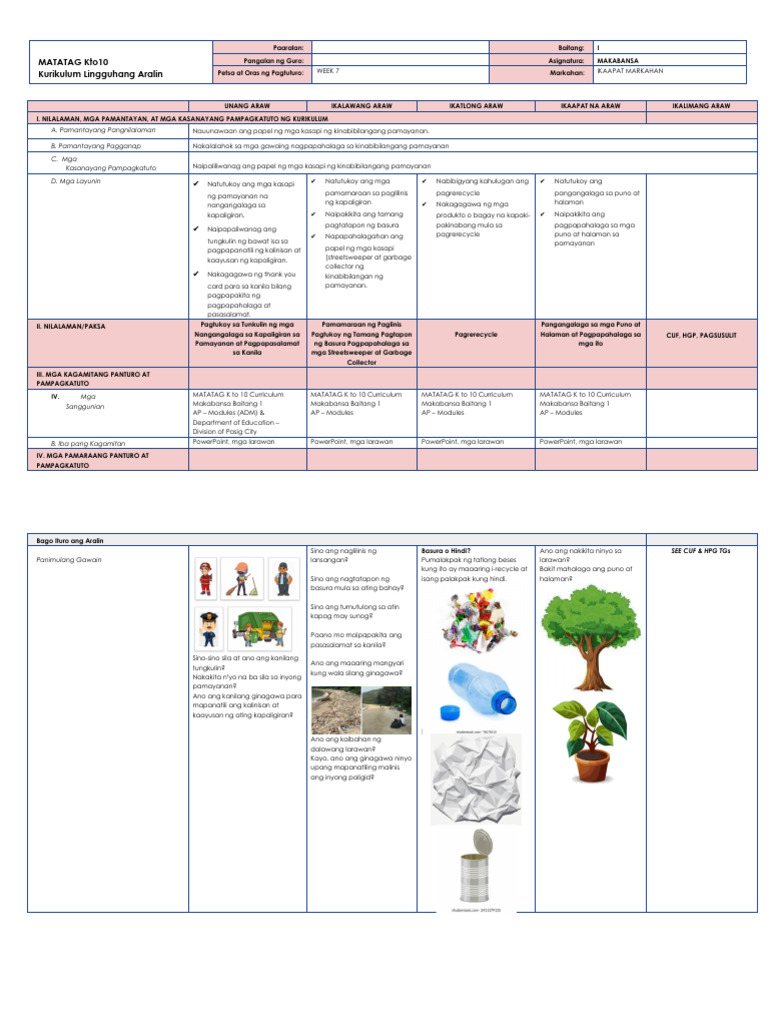 W7-Q4-MAKABANSA1-MATATAG-DLL | PDF