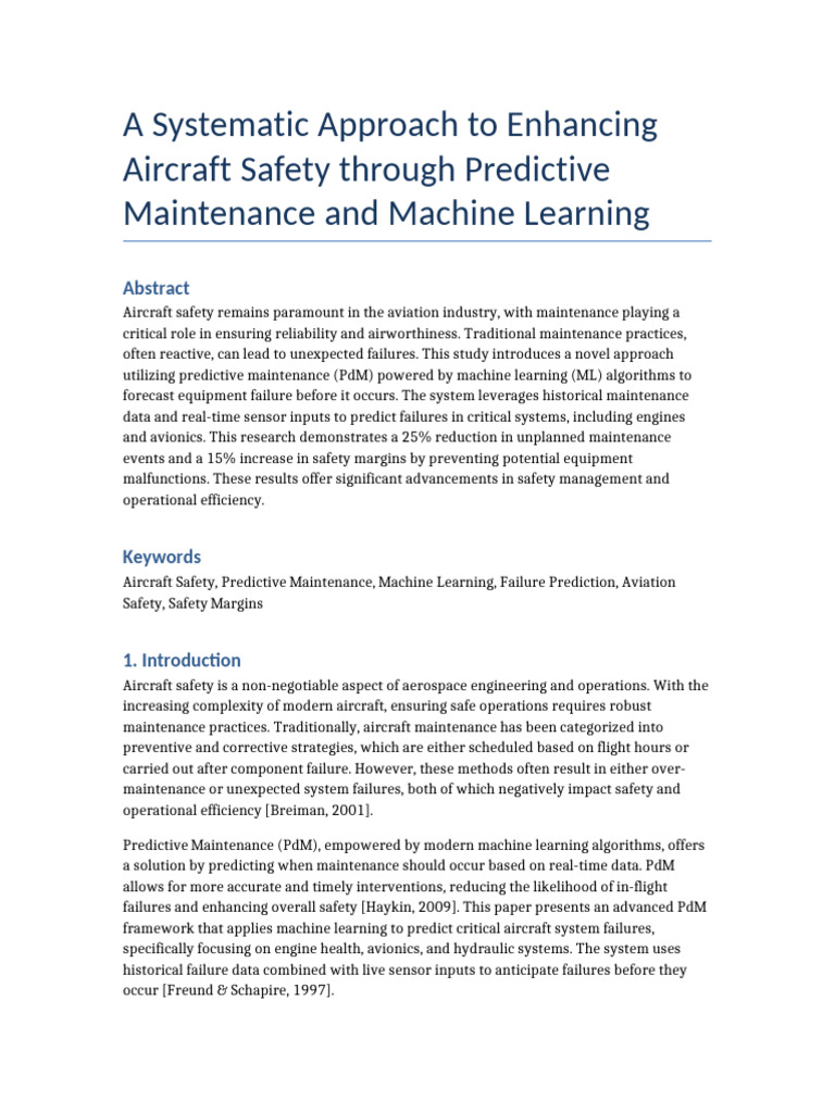 Aircraft_Safety_Predictive_Maintenance | PDF | Machine Learning | System
