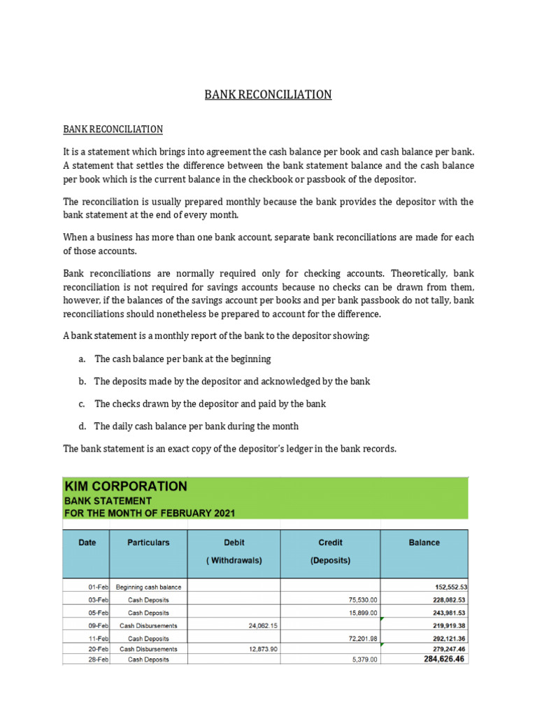 Bank Recon Lecture Part 1 | PDF | Banks | Cheque