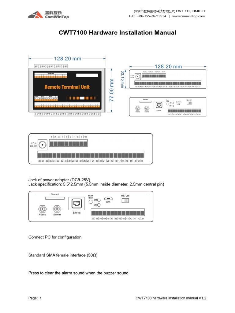 CWT7100 Hardware Installation Guide | PDF | Power Supply | Computer ...