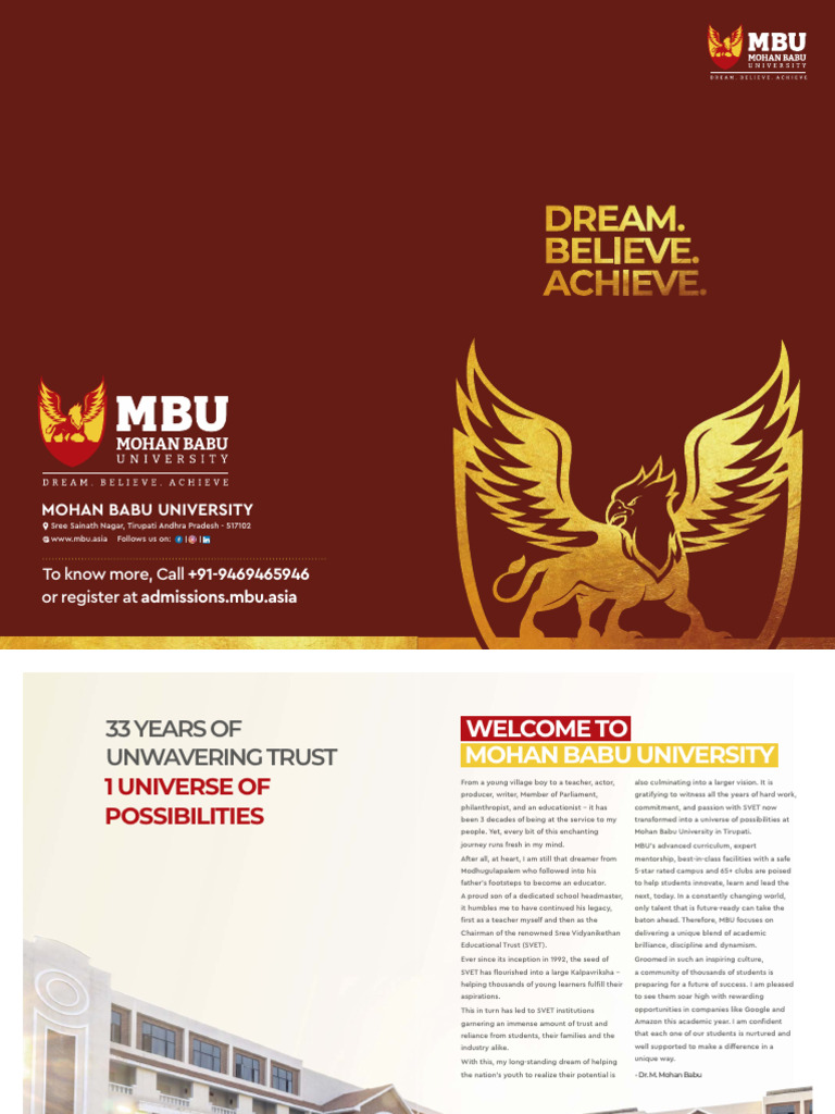 MBU Information Brochure | PDF | Innovation | Artificial Intelligence