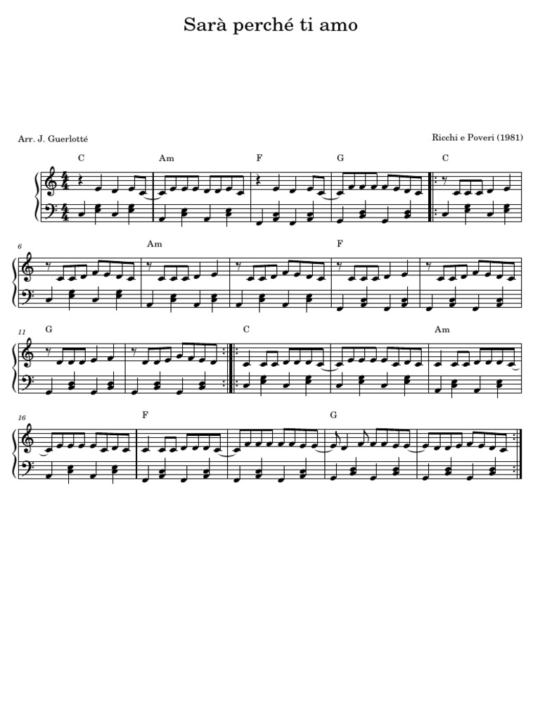 Sarà Perché Ti Amo | PDF