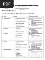 O Level Mathematics Project Topics | PDF | Area | Mathematics