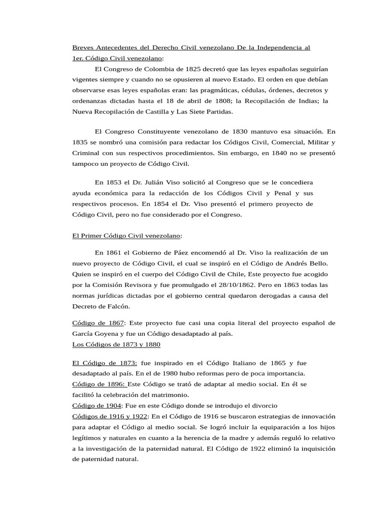 Cuartilla Derecho Civil 1 - 121538 | PDF | Venezuela | Constitución