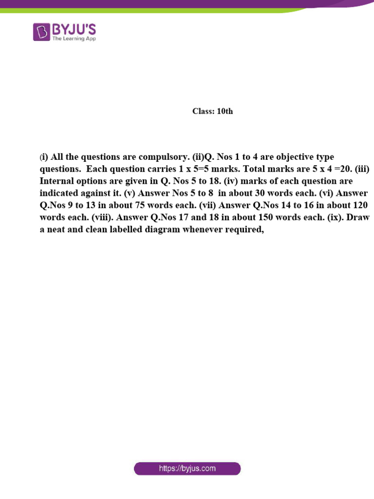 MP Board Class 10 Science Past Paper | PDF | Planets | Physical Sciences